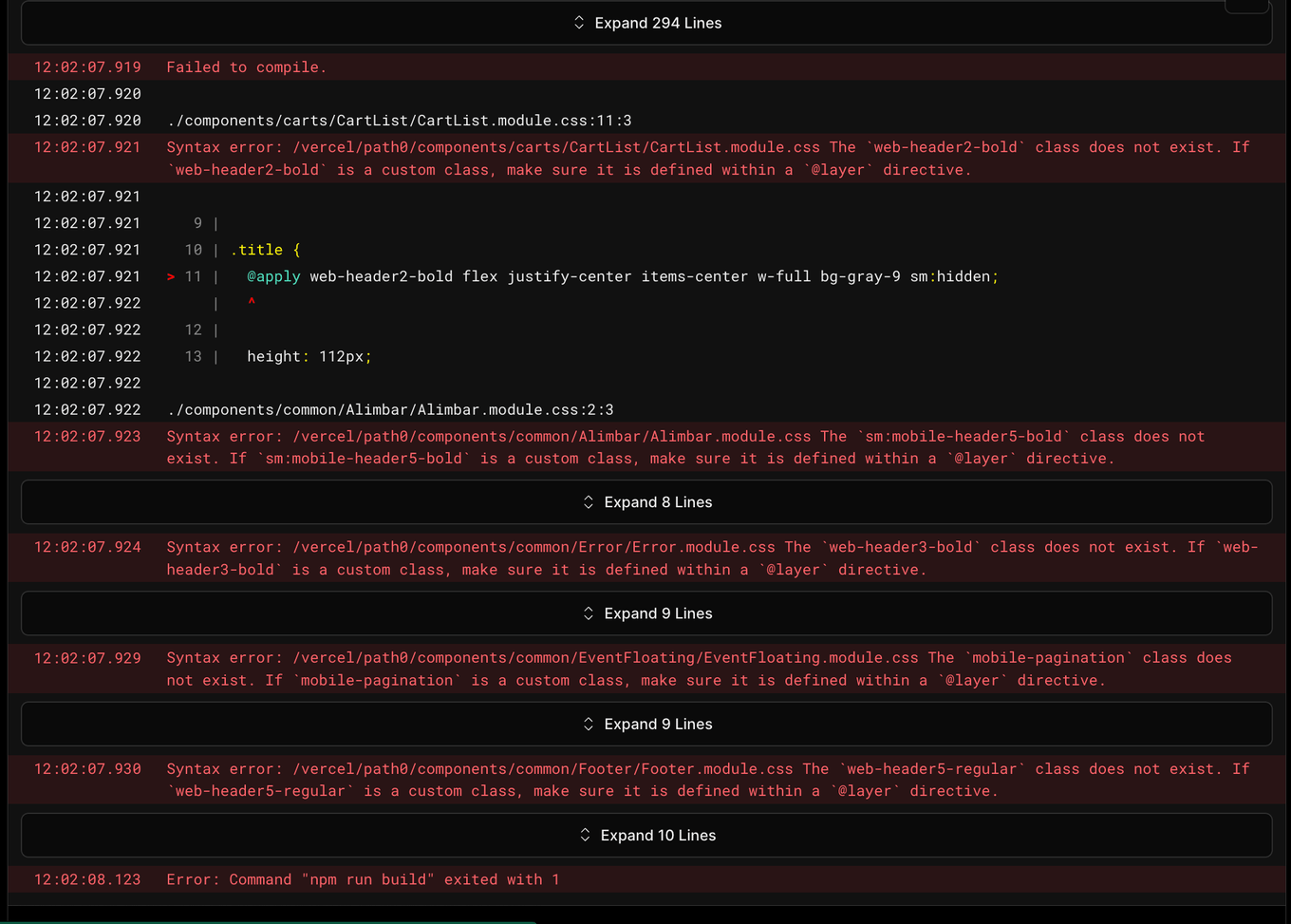 [nextjs] nextjs node버전 업데이트 여정 (tailwind custom class error)